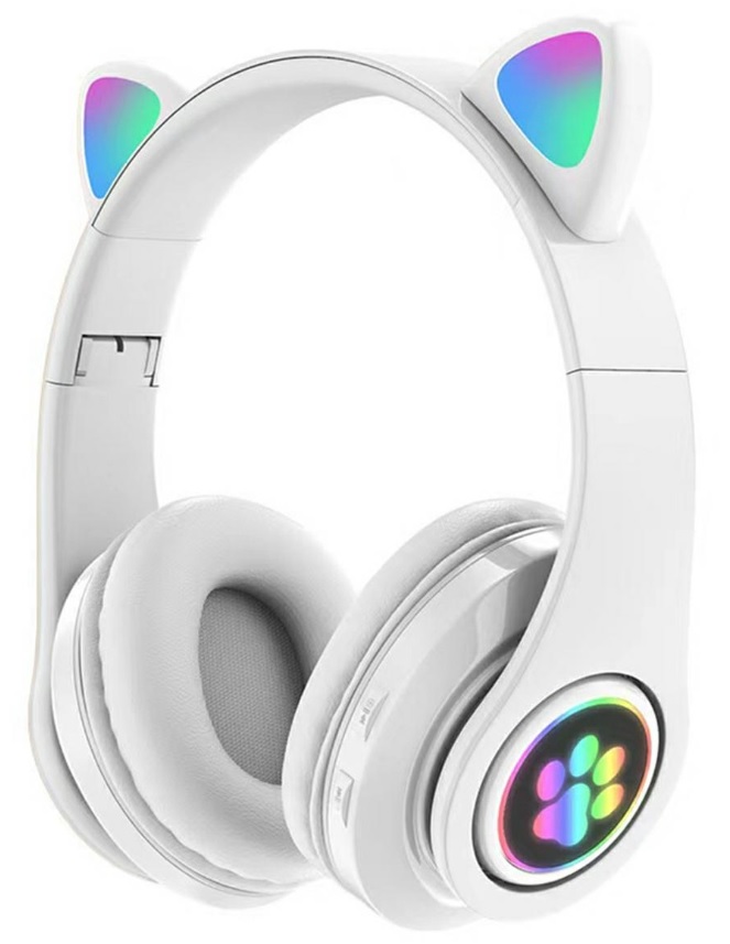 Dětská bezdrátová sluchátka s LED podsvícením Cat Ears | Pepova sleva ...