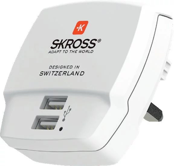 USB nabíjecí adaptér DC10UK pro UK - 2400 mA - 2x USB výstup - SKROSS | Pepova sleva ...